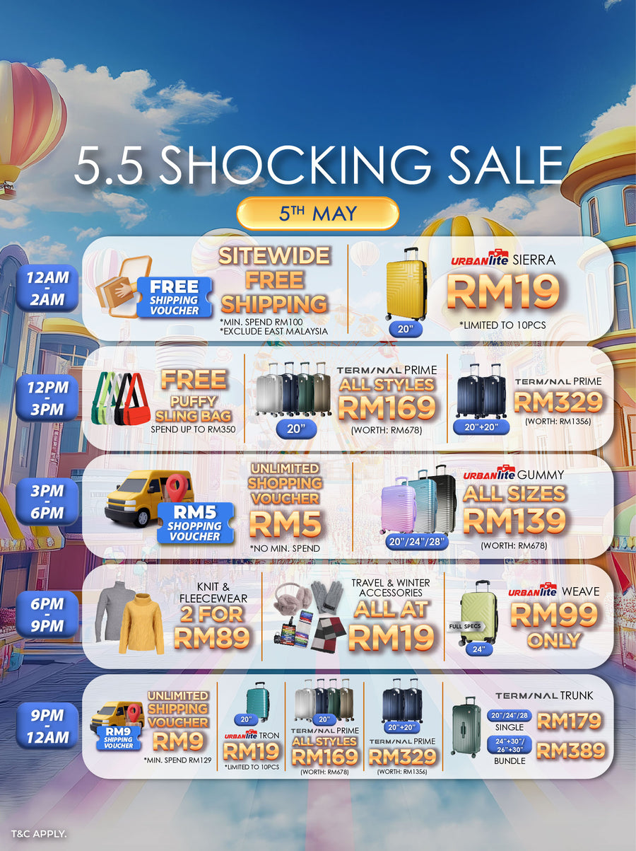 5.5 Shocking Sale – Universal Traveller