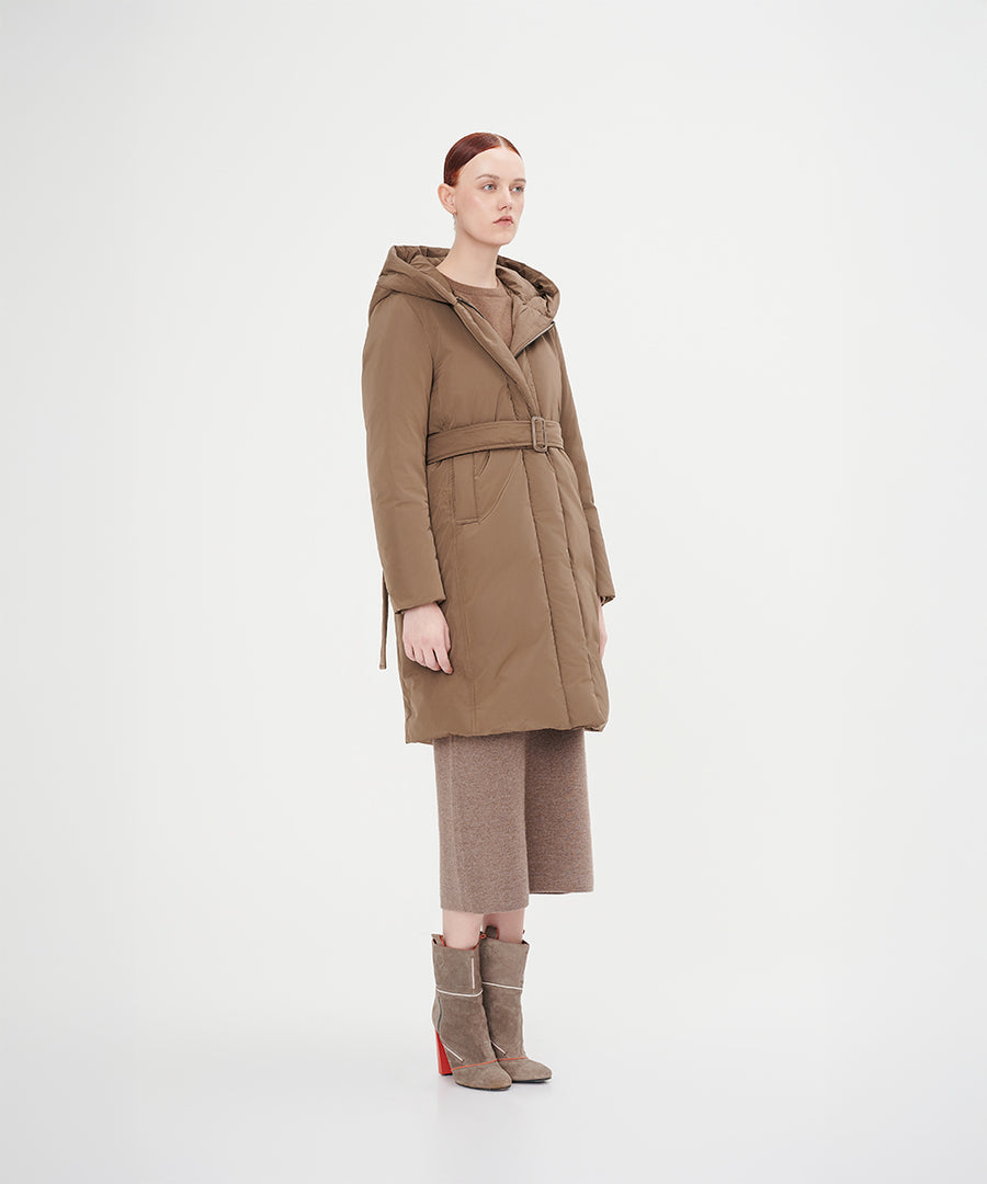 Women's Belted Full Length Down Jacket – Universal Traveller